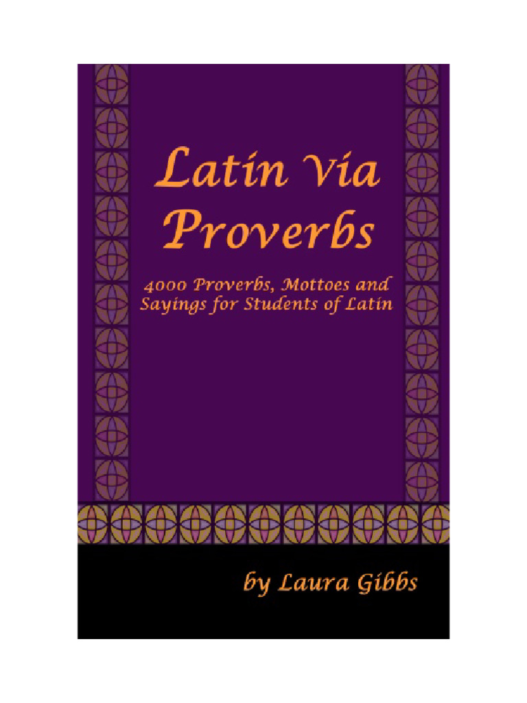 Learn Latin with 4000 Proverbs | PDF | Grammatical Conjugation | Verb