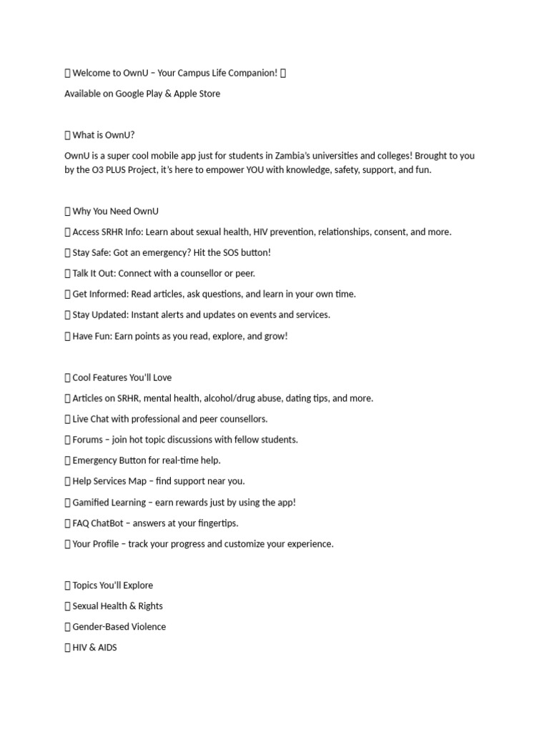 ? Welcome to OwnU | PDF