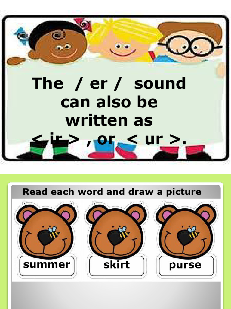 Digraphs and Alternatives Er Ir Ur | PDF