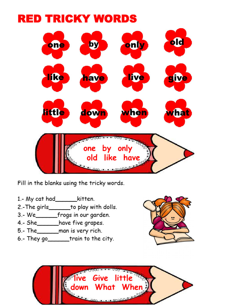 Red Tricky Words Nov Dec | PDF