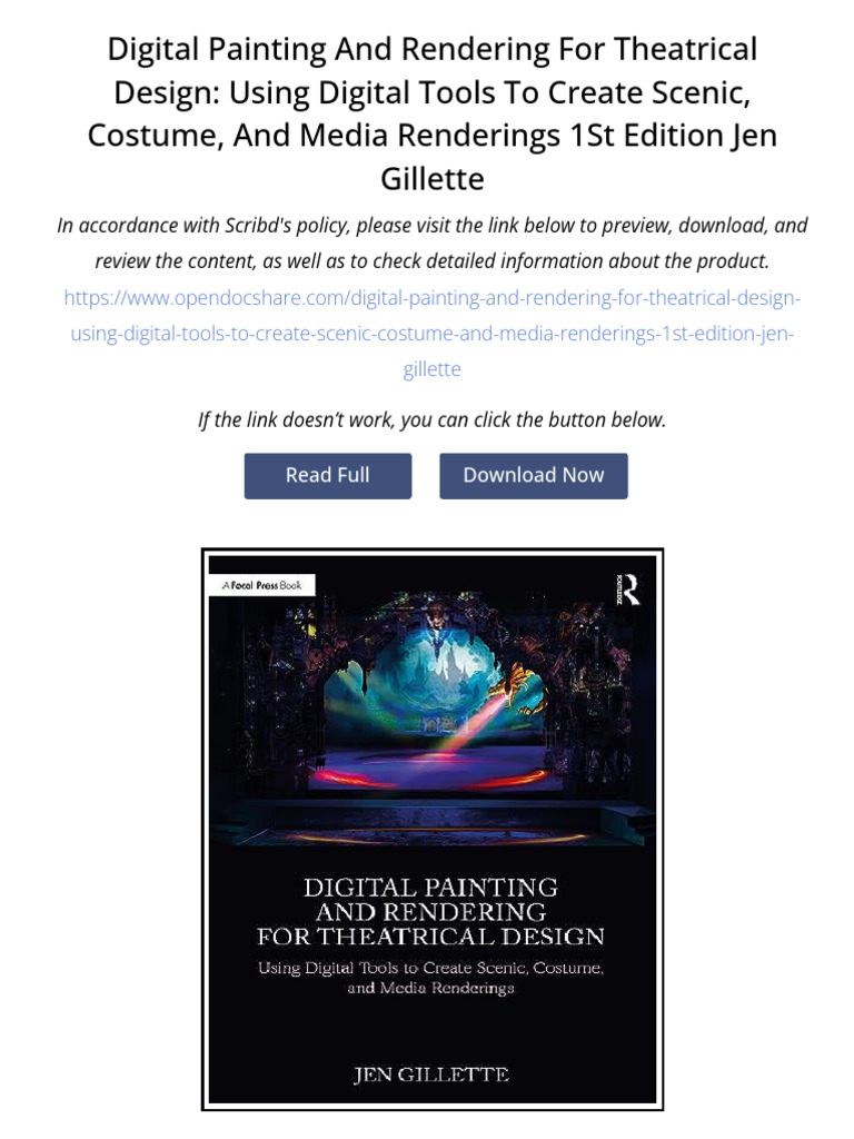 Digital Painting and Rendering for Theatrical Design: Using Digital ...