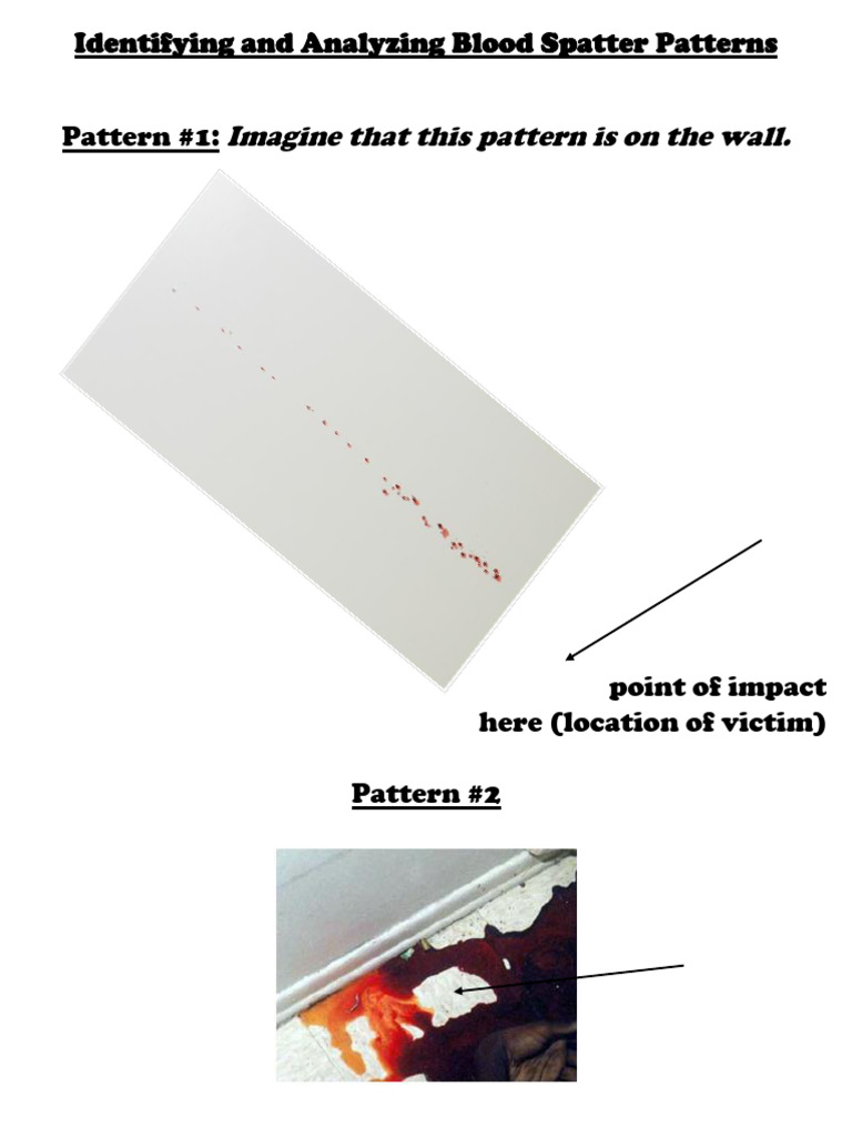 Identifying and Analyzing Blood Stain Patterns | PDF