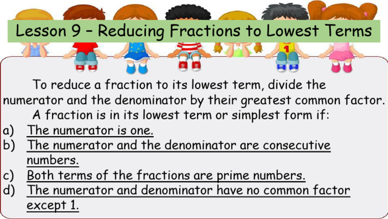LS3 - Reducing Fractions to Lowest Terms | PDF