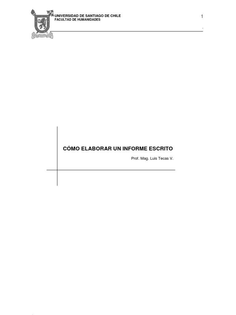 Como Eleborar Un Informe Escrito 36200 | PDF | Organización no ...