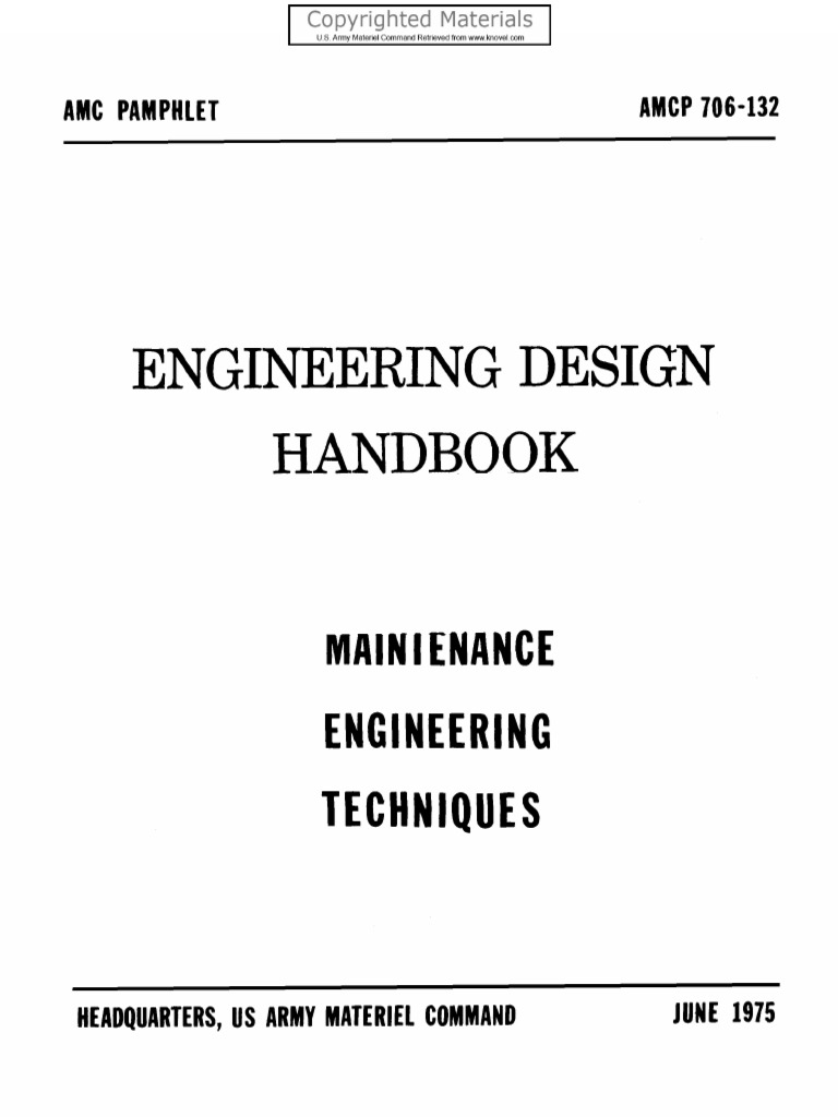 [AMCP 706-132] - Engineering Design Handbook - Maintenance Engineering ...