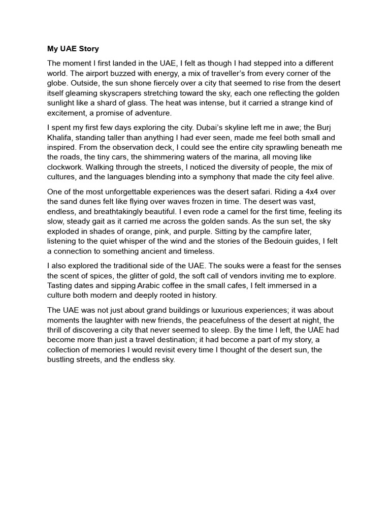 My UAE Story | PDF
