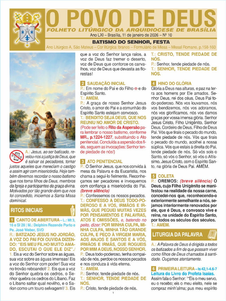 10 Povo Deus 61-11-01 Batismo Do Senhor Prova Final (1) | PDF