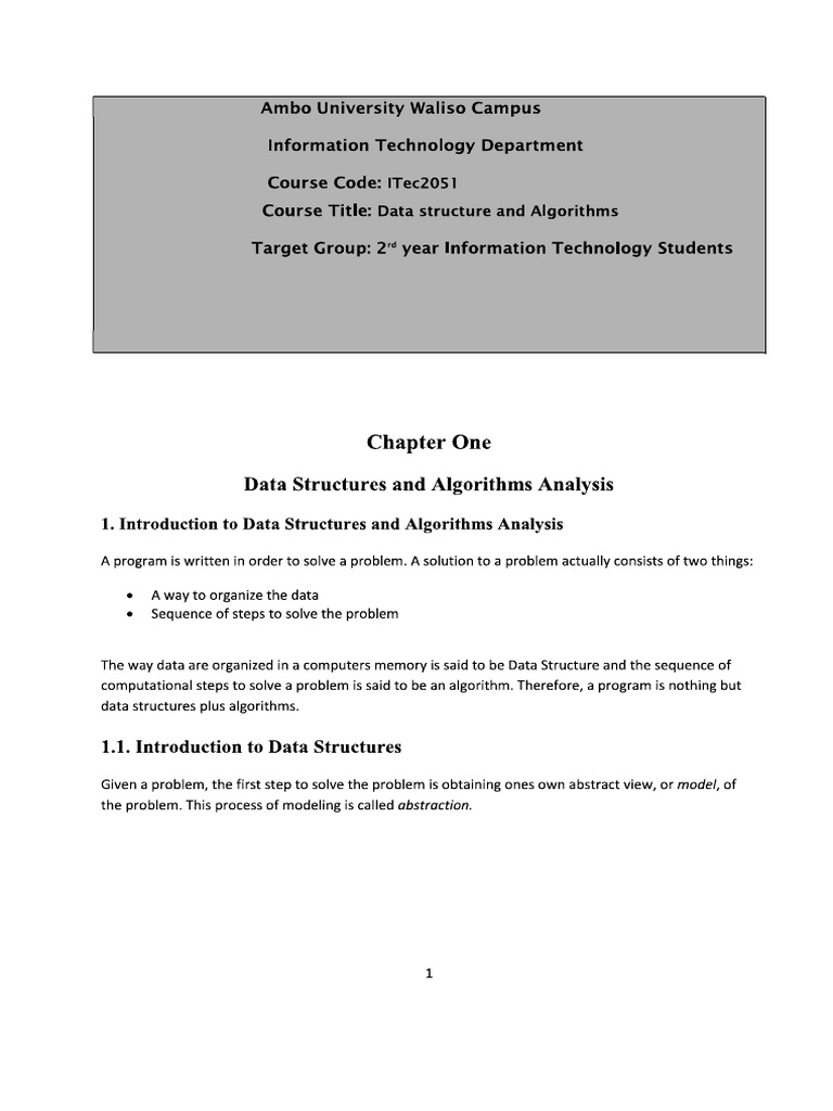 Data Structure Handout | PDF