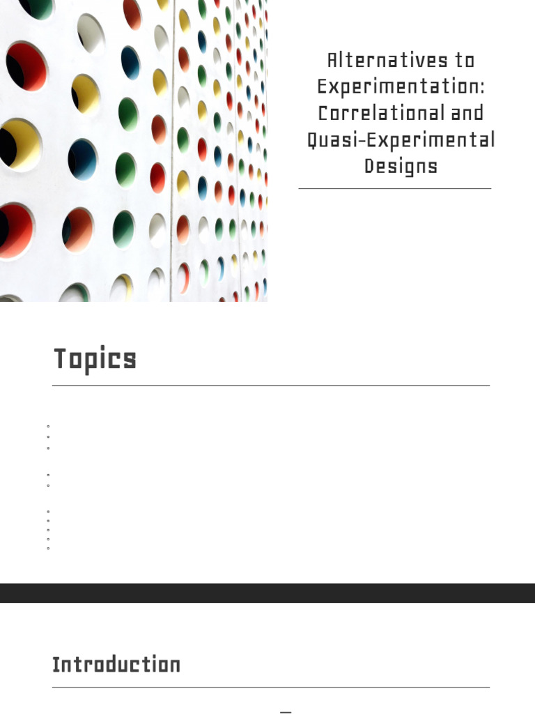 Correlational & Quasi-Experimental Designs | PDF | Regression Analysis ...