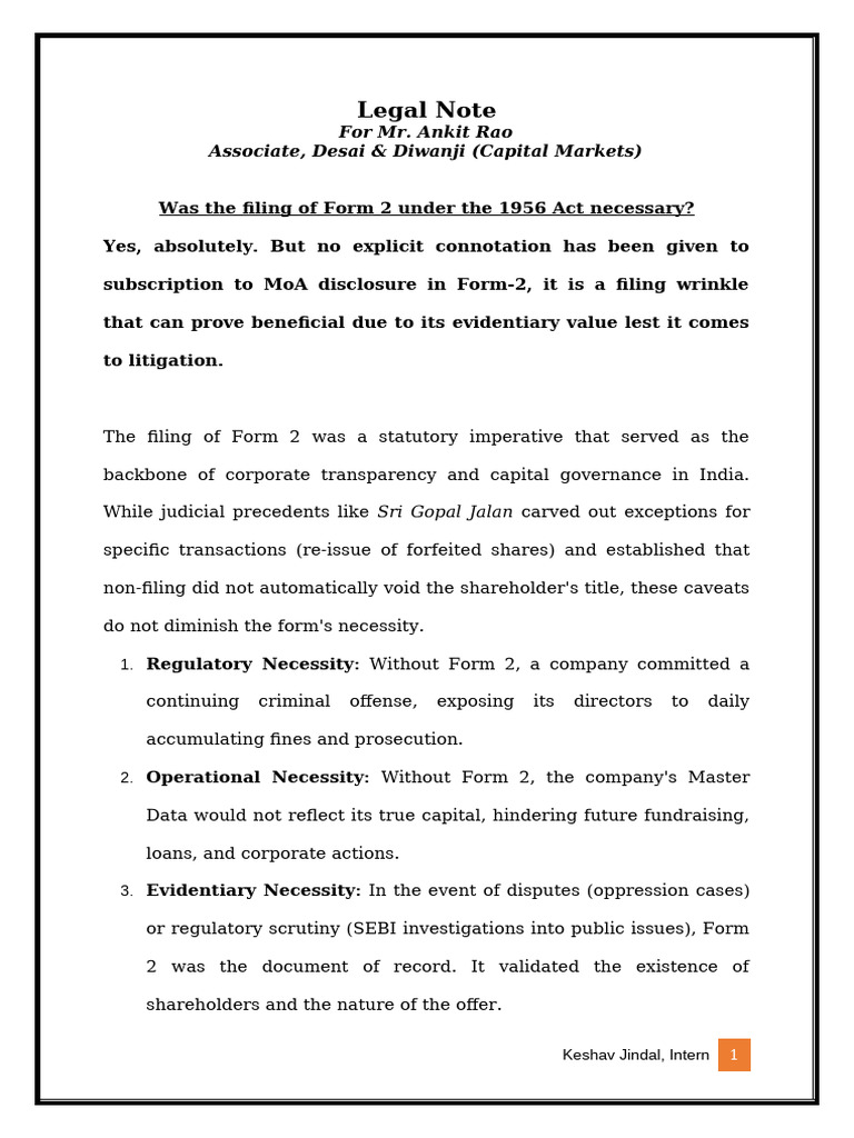 Legal Note (Form-2, 1956) | PDF | Justice | Crime & Violence