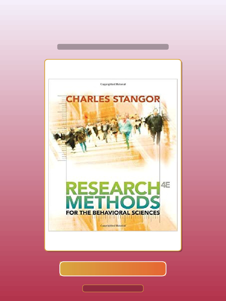 Test Bank for Research Methods for the Behavioral Sciences 4th Edition ...