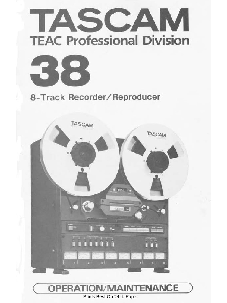 Tascam 38 Operation (Dragged) | PDF