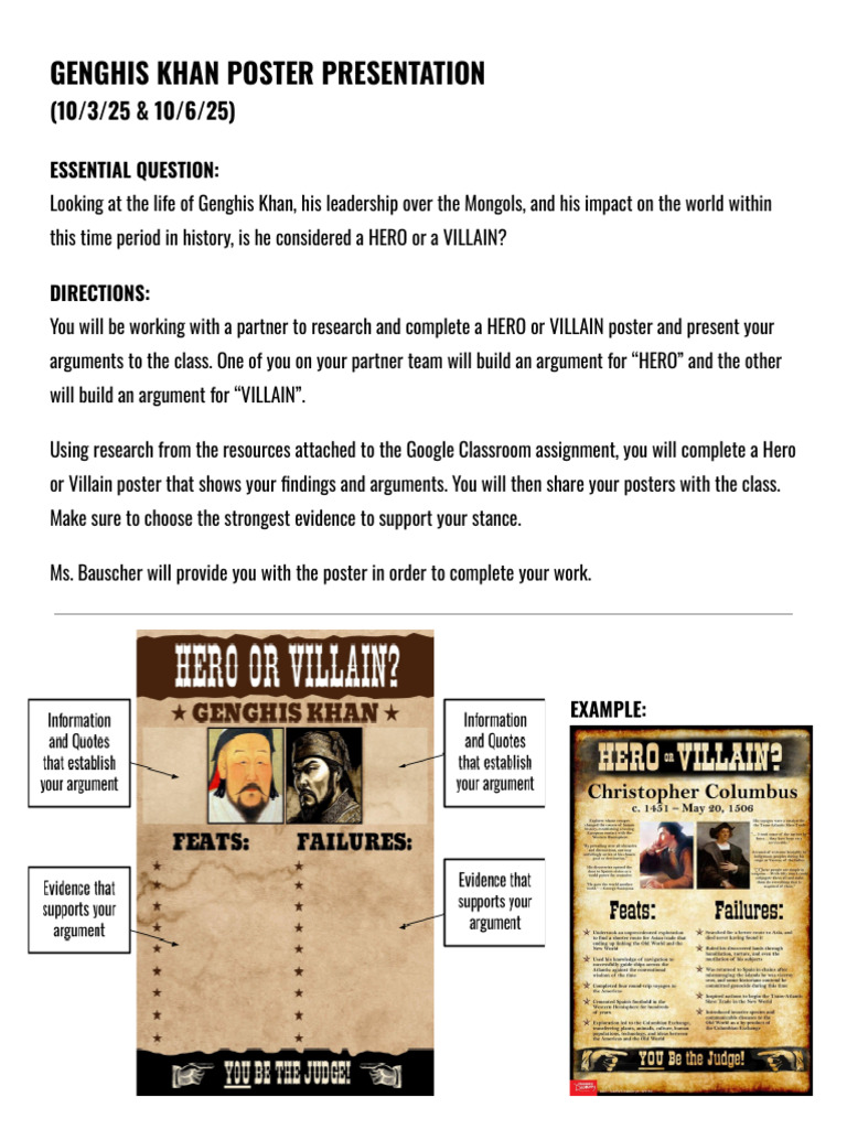 Genghis Khan Poster Presentation | PDF