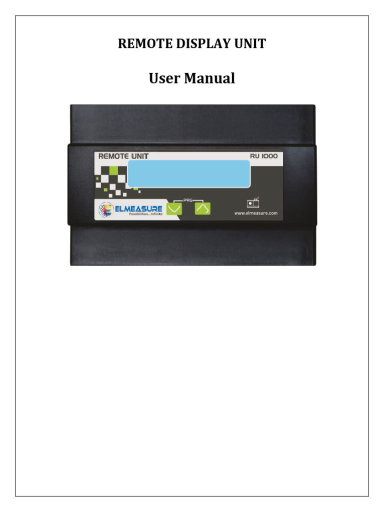 Remote Unit LCD 2 | PDF | Power (Physics) | Physical Quantities