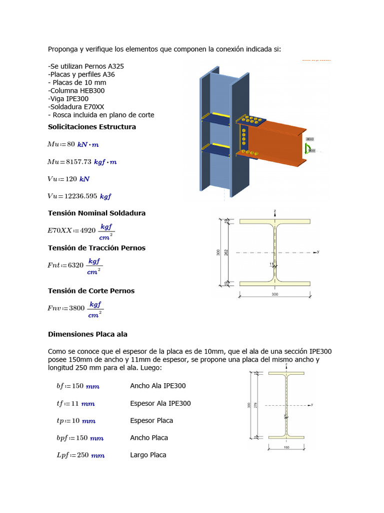 Ejercicio Conexión 28-11 | PDF | Mecánica | Ingeniería estructural
