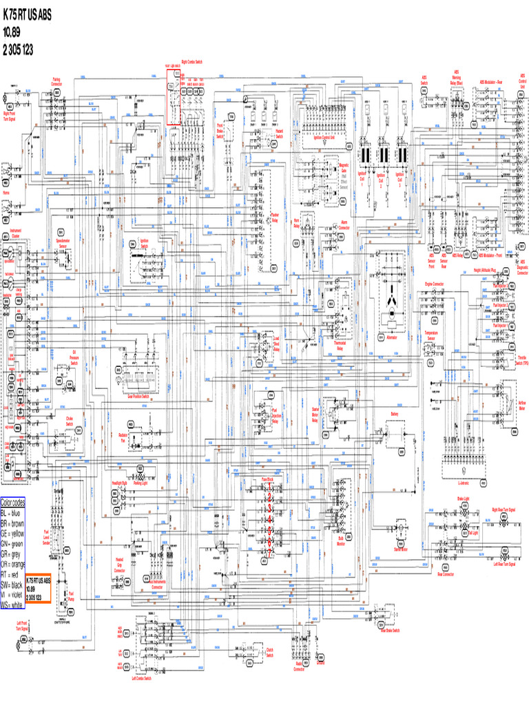 K75RTK100.ABS.US.SLP.Wiring.Fuses.Relays.V4.1 | PDF | Anti Lock Braking ...