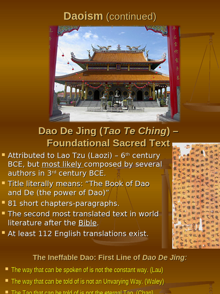 9 Daoism Cont. | PDF | Tao | Tao Te Ching