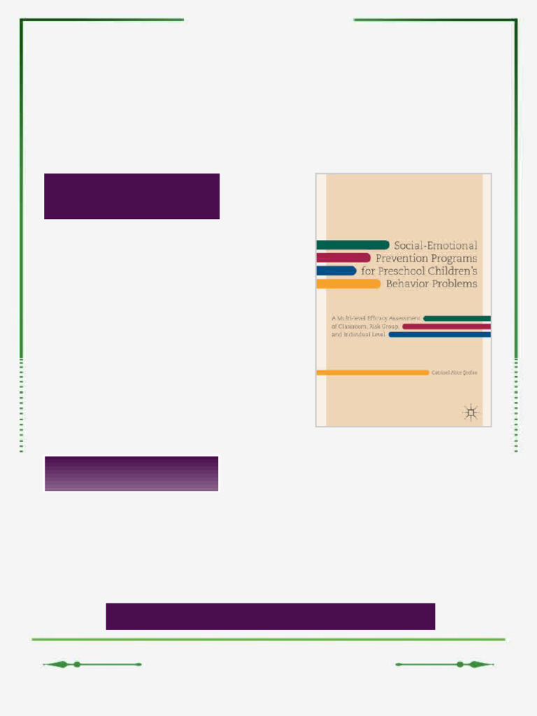 Social-Emotional Prevention Programs for Preschool Children's Behavior ...