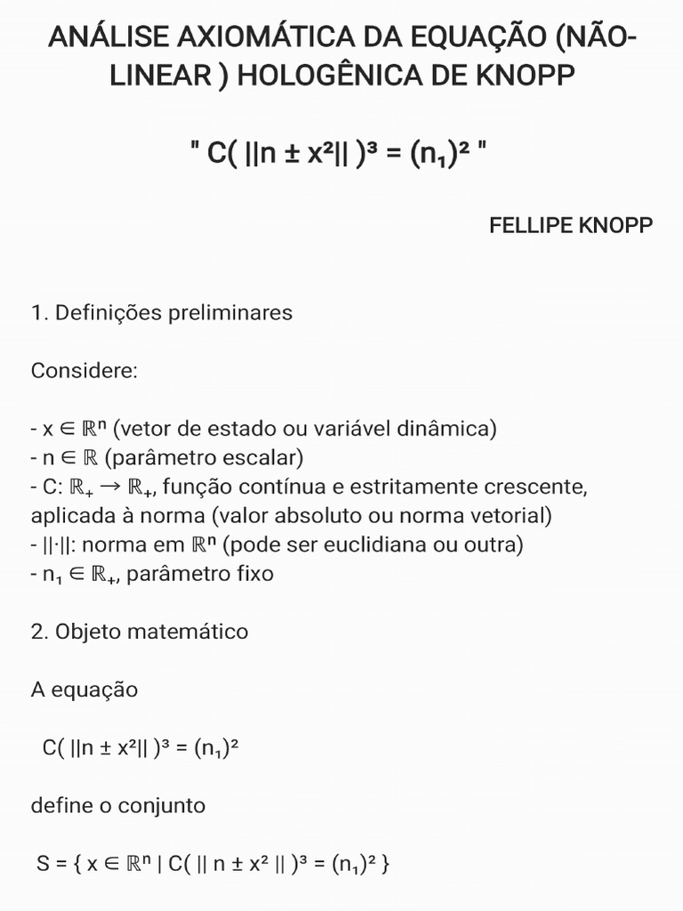 Equação Halogênica de Fellipe Knopp | PDF