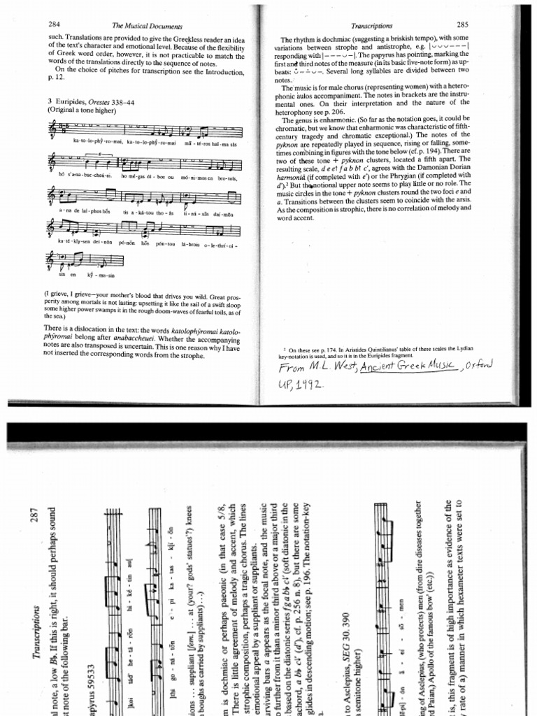 Ancient Greek Music | PDF