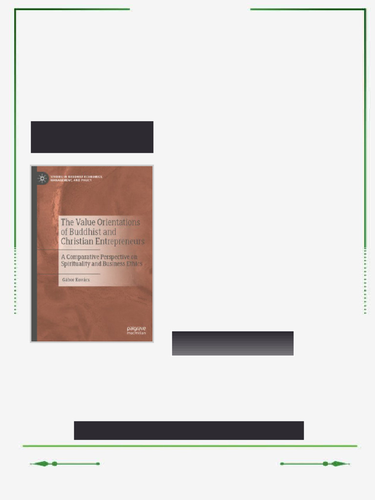 The Value Orientations of Buddhist and Christian Entrepreneurs : A ...