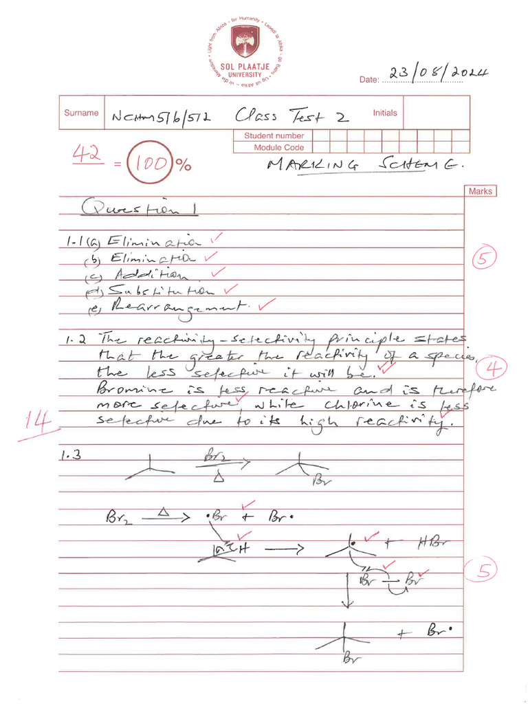 Test 2 - Solution Key | PDF