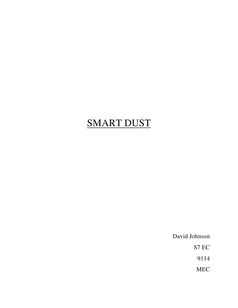 Smart Dust | PDF