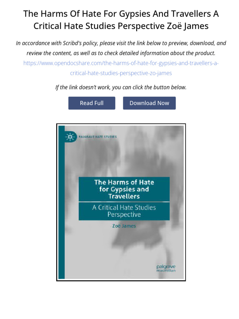 The Harms of Hate for Gypsies and Travellers A Critical Hate Studies ...
