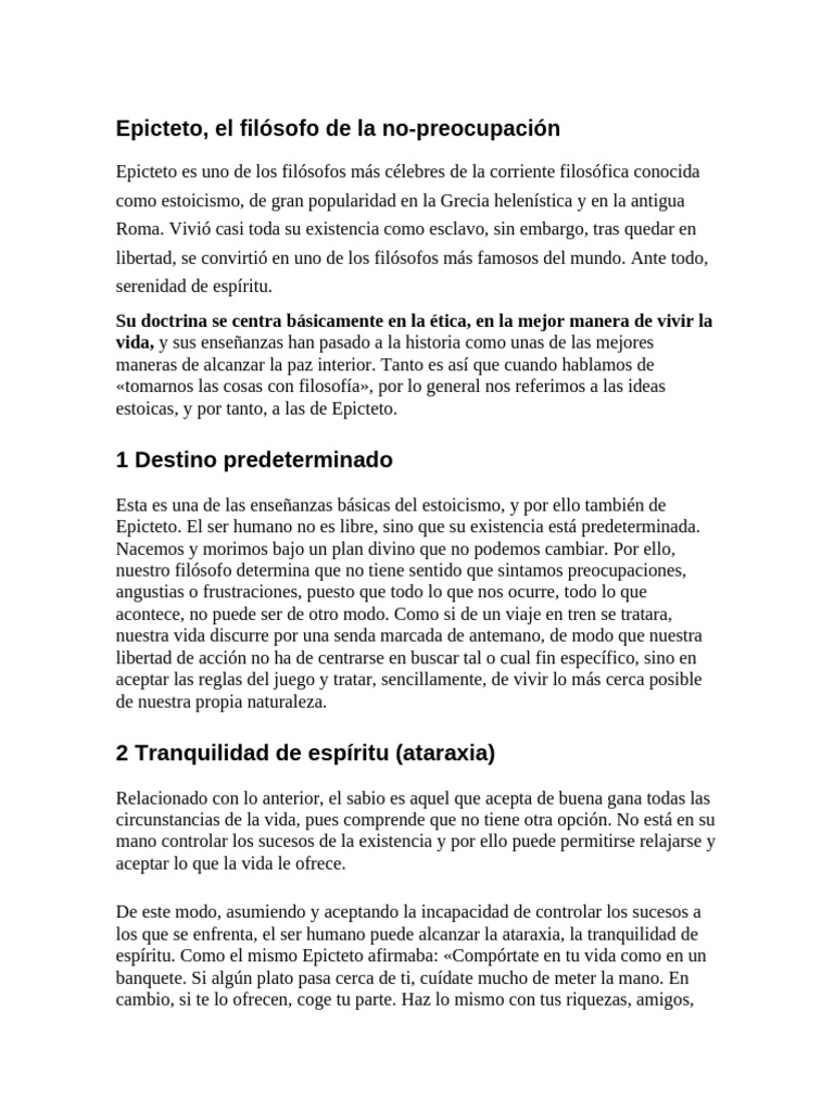 Epicteto | PDF | Estoicismo | Epicteto