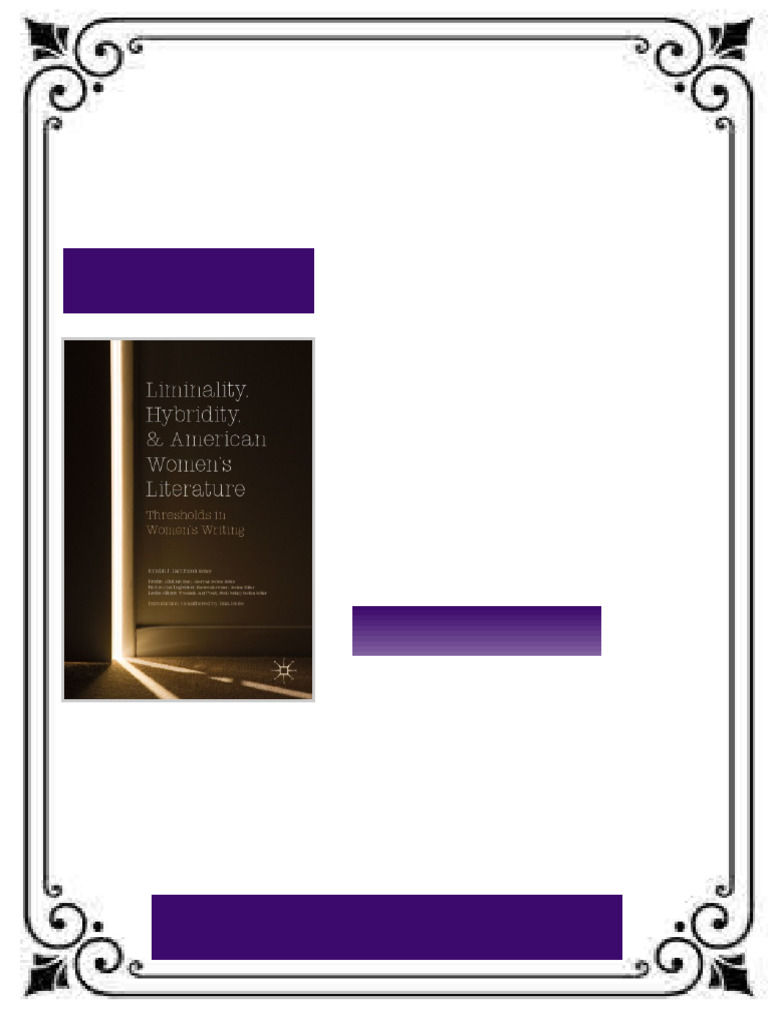 Liminality, Hybridity, and American Women’s Literature: Thresholds in ...