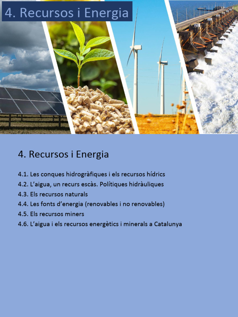 4.6. L’Aigua i Els Recursos Energètics i Minerals a Catalunya | PDF