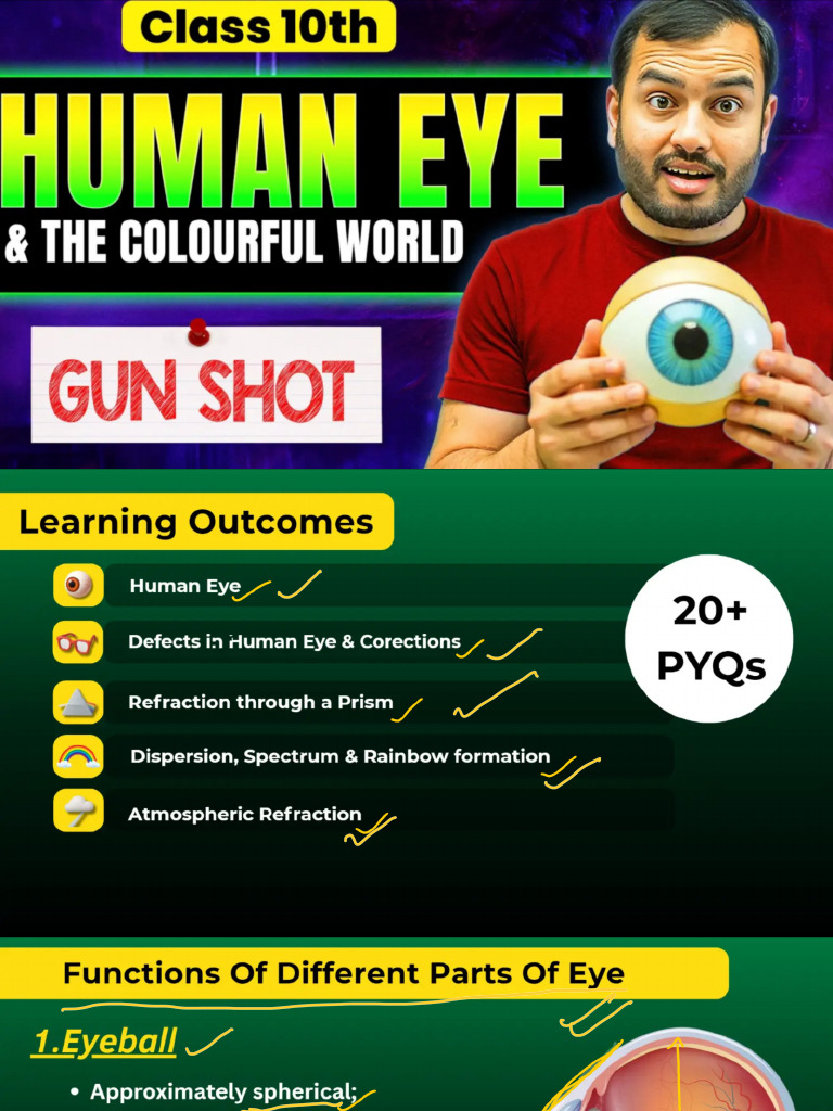 Human Eye Class 10 Final | PDF