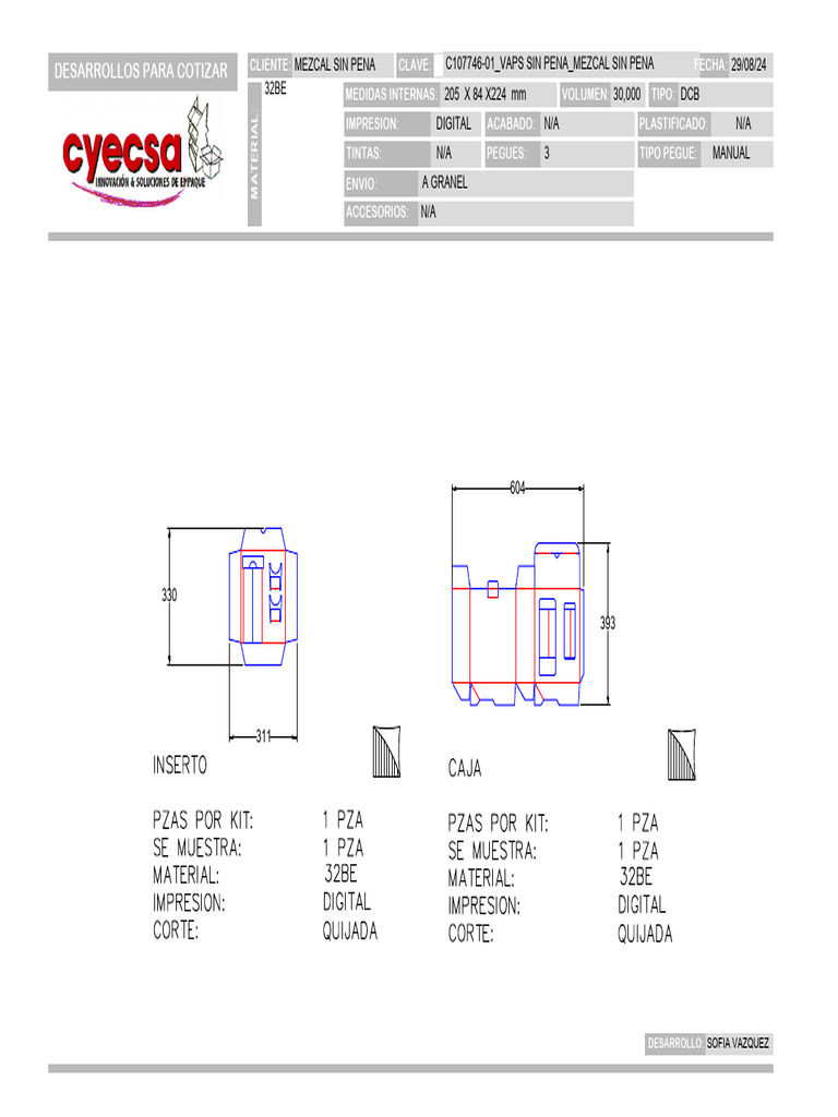 c107746-01_vaps Sin Pena_mezcal Sin Pena_cotizacion | PDF