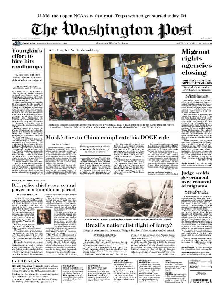 The Washington Post - March 22, 2025 | PDF | Strike Action | Donald Trump