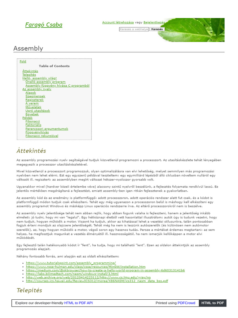 Faragocsaba Hu Assembly | PDF