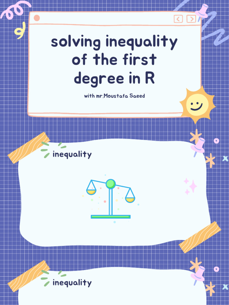 Solving First-Degree Inequalities in R | PDF | Jargon | Algebra