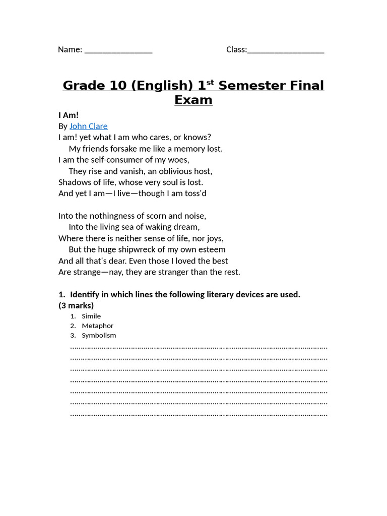 Grad 10 - First Semester Final Exam | PDF | Sleep | Caffeine
