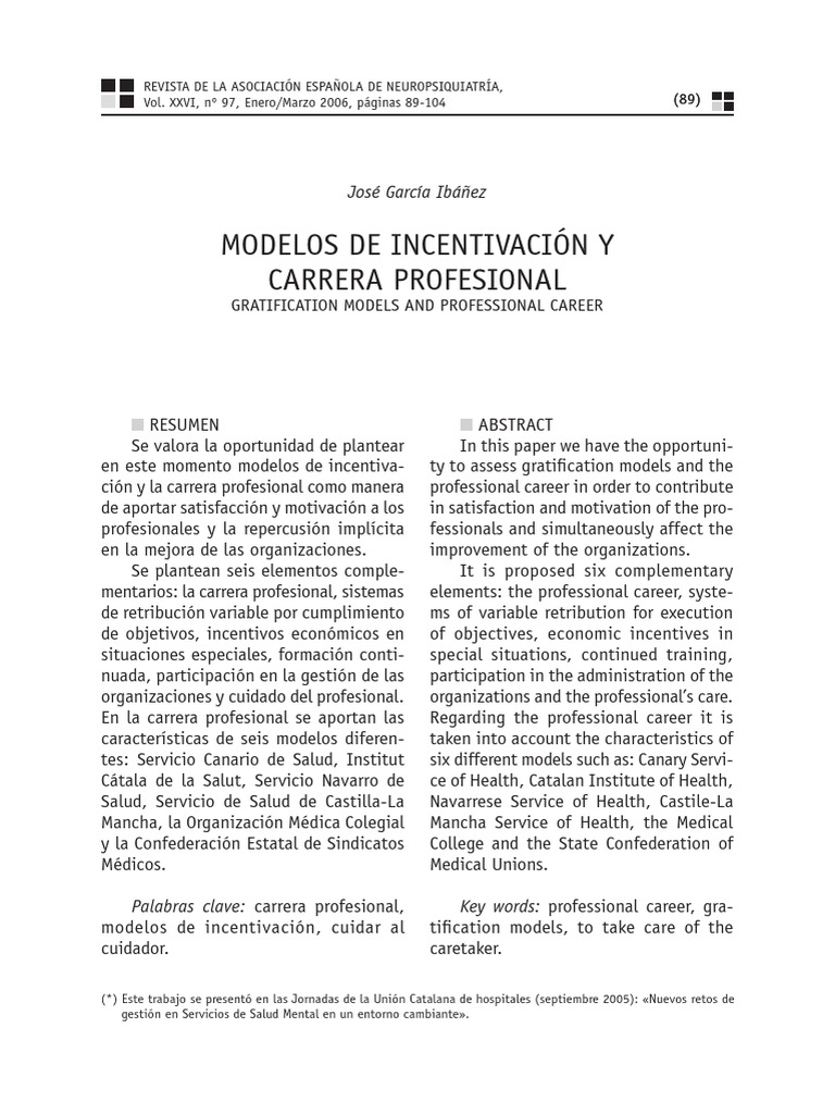 Modelos de Incentivación en Salud Mental | PDF | Salud mental ...