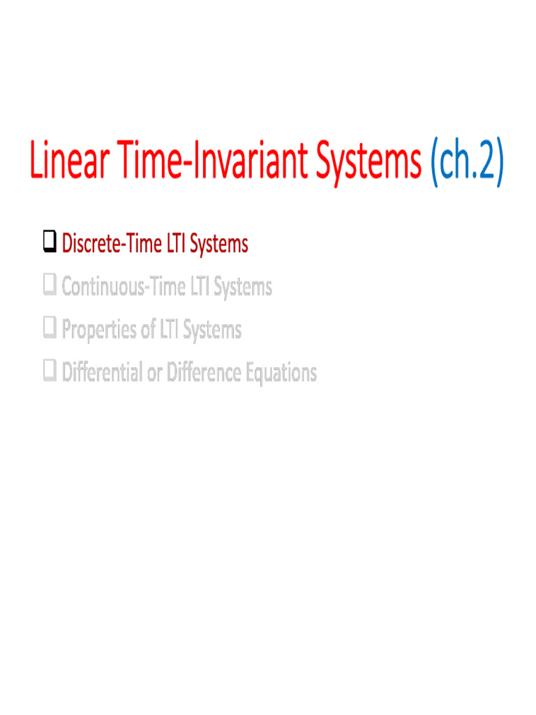 Signals and Systems Chapter 2 | PDF | Recurrence Relation | Applied ...
