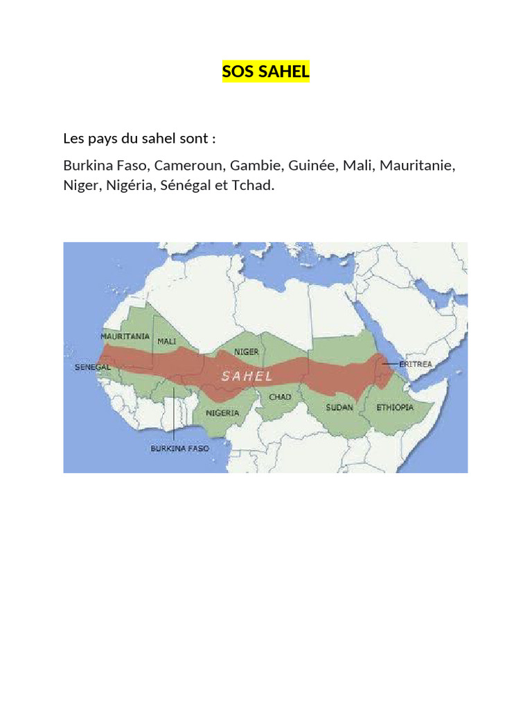 Sos Sahel - Cartographie | PDF