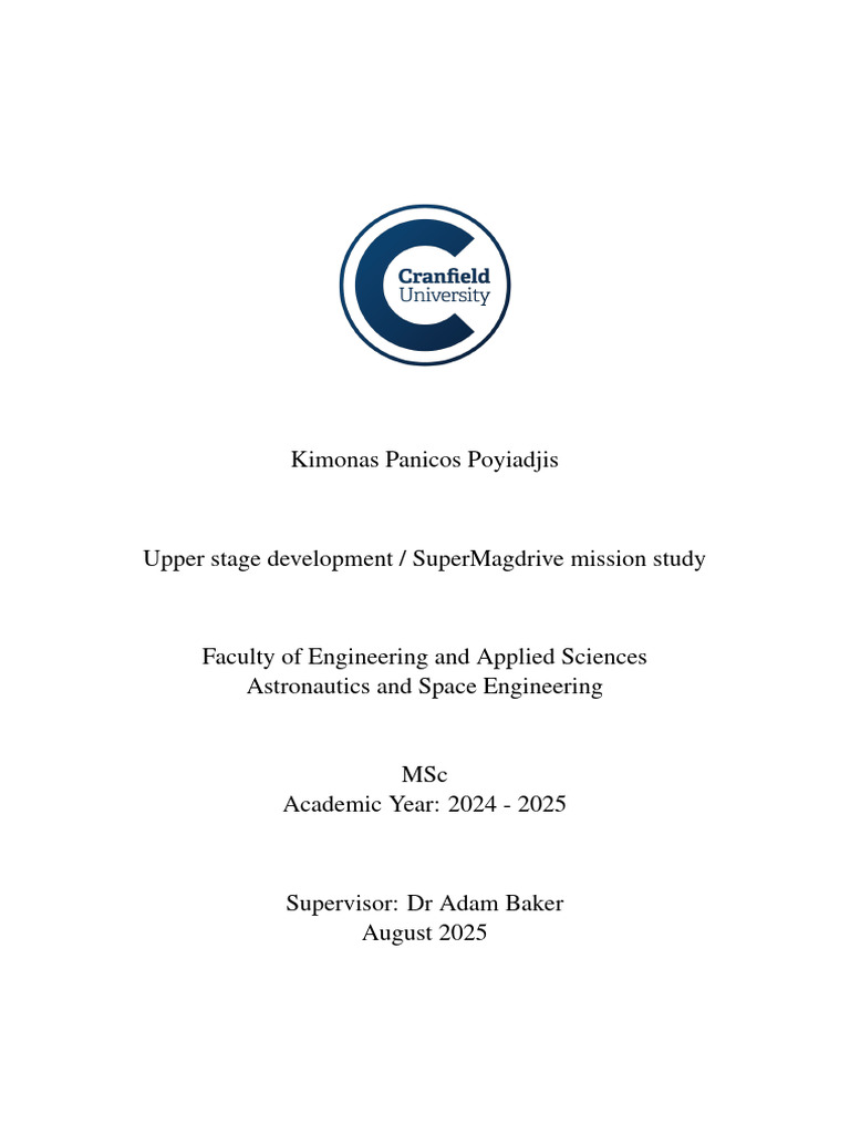 SuperMagdrive Kick Stage Design Study | PDF | Spacecraft Propulsion ...