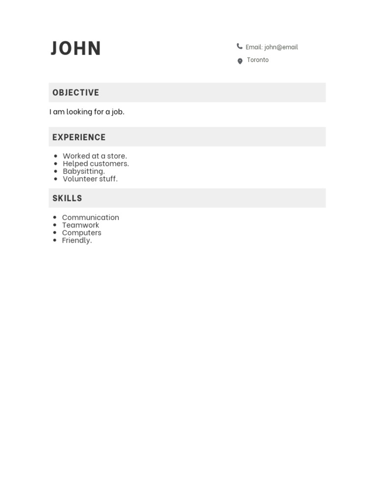 Bad Resume Examples | PDF