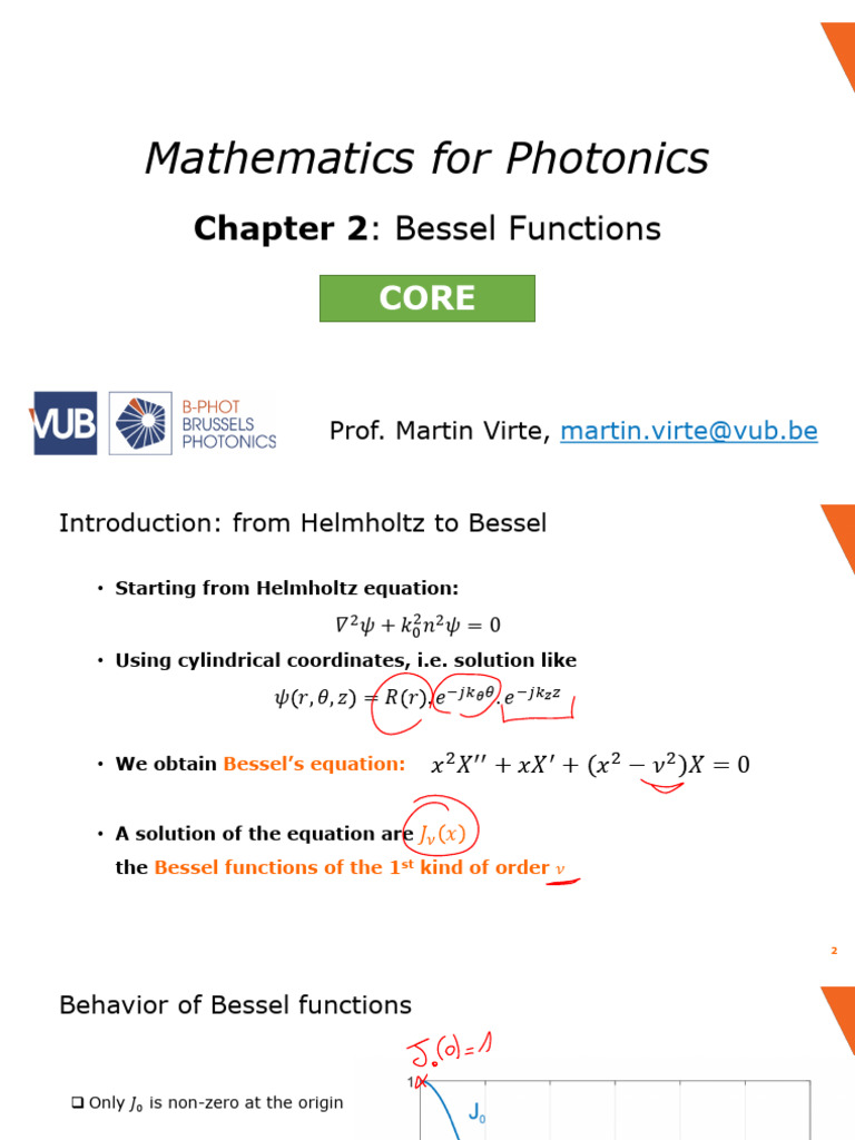 Bessel Functions in Photonics | PDF | Functions And Mappings | Mathematics