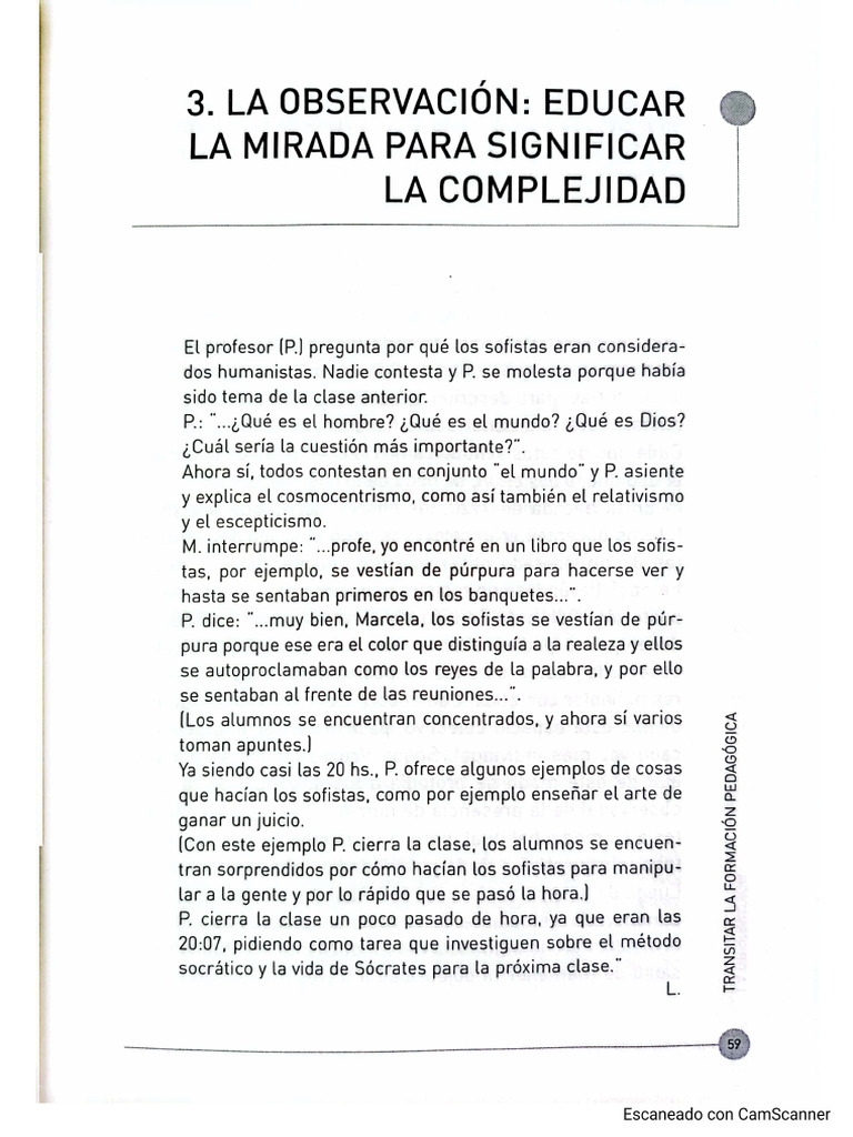 La Observación Educar La Mirada Para Significar La Complejidad ...
