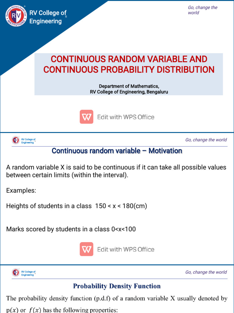 la | PDF | Probability Distribution | Random Variable