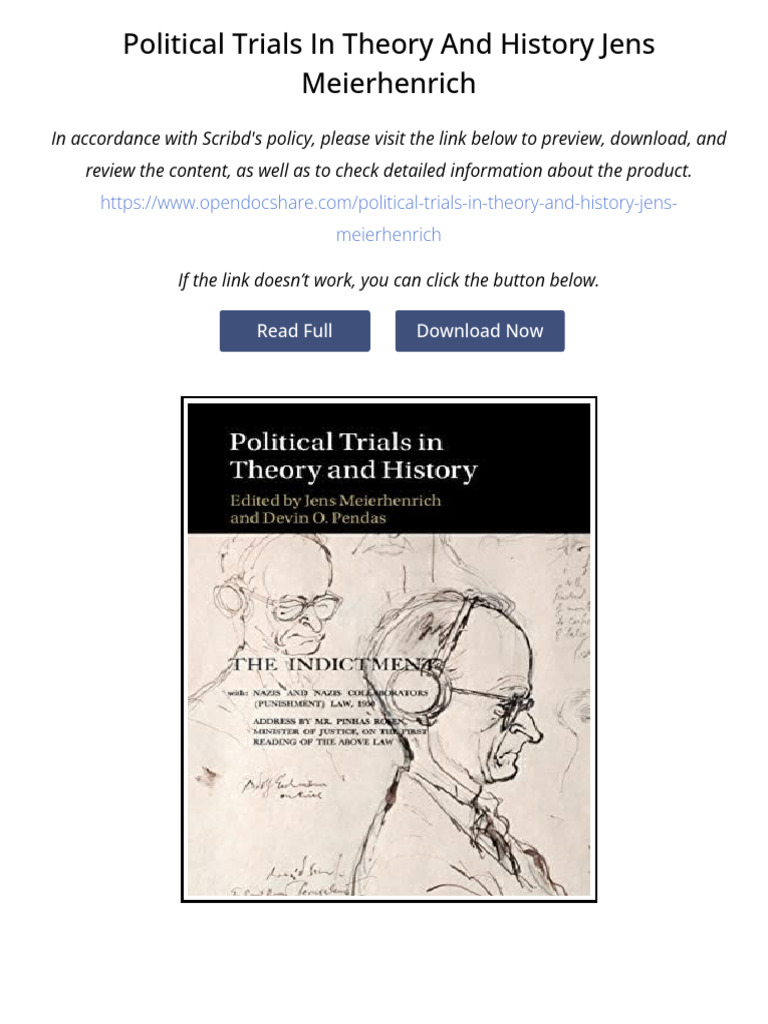 Political Trials in Theory and History Jens Meierhenrich | PDF | Theory