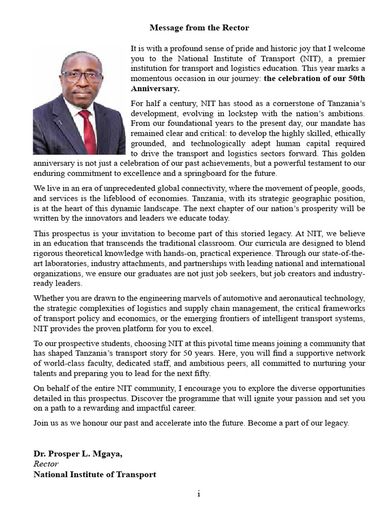 NIT 50th Anniversary Prospectus | PDF | Academic Degree | Diploma