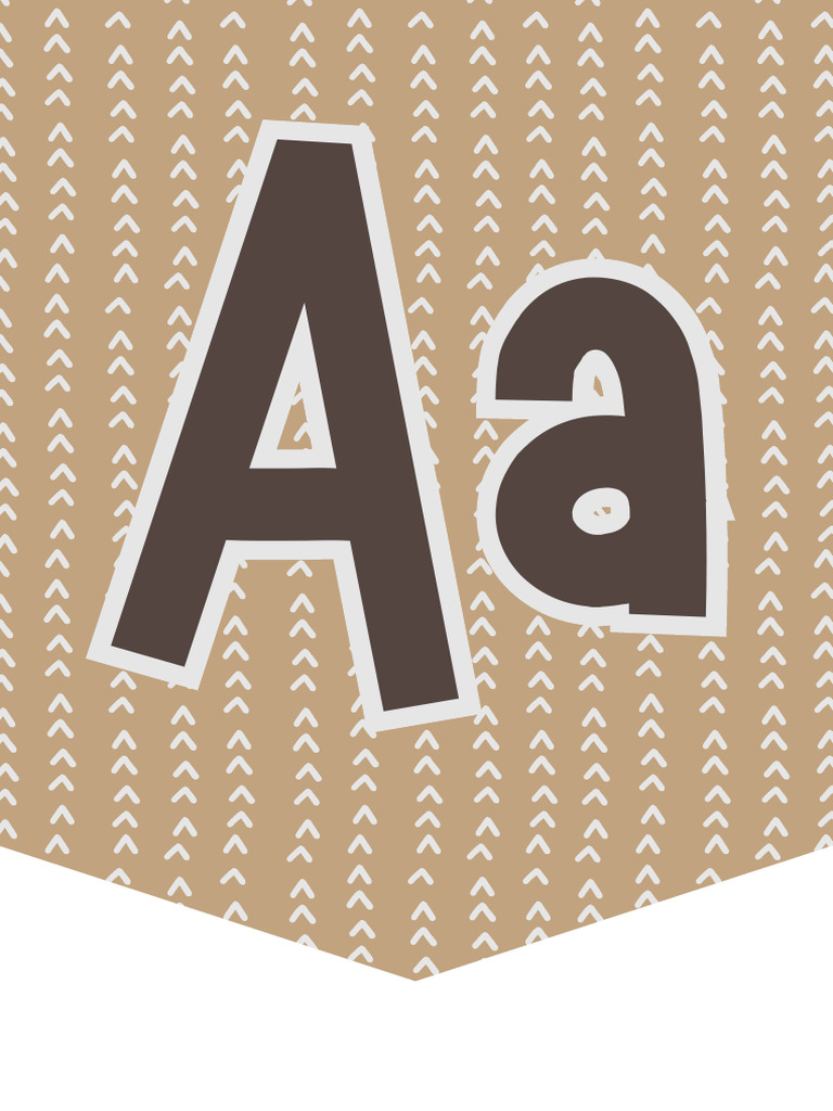 Alphabet Classroom Bunting in Neutral Illustrative Design | PDF