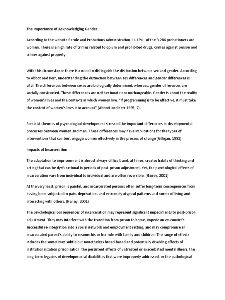 RRL On Gender Difference | PDF | Sex Differences In Humans | Gender