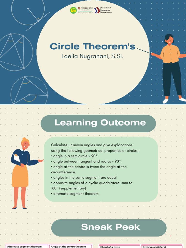 Circle Theorems: Angle Calculations Guide | PDF